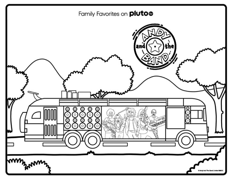 Andy and the Band Coloring Pages